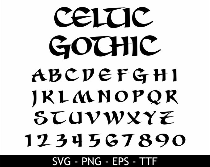 VIKING FONT SVG, Viking Font Clipart, Viking Font Cricut, Nordic ...
