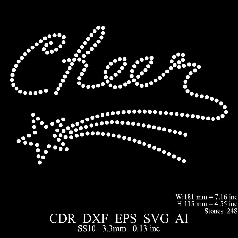 Cheer Rhinestone - Etsy