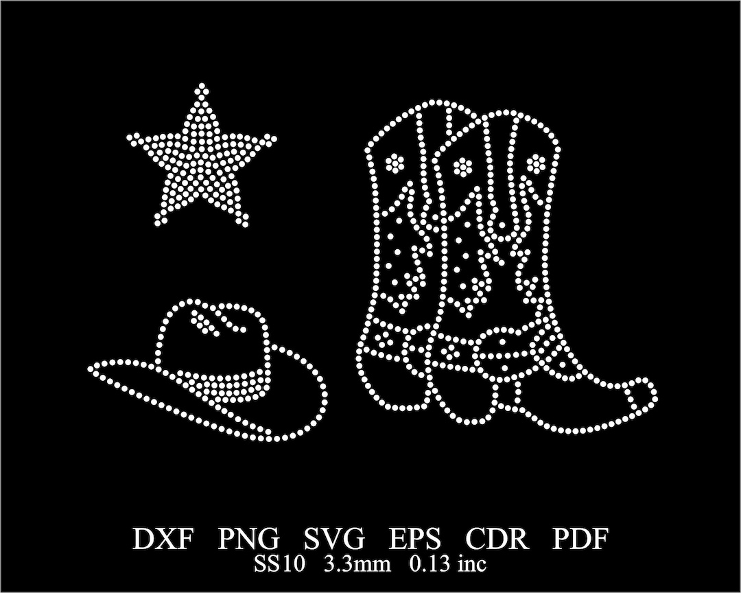 Rhinestone Cowboy Template Rhinestone Cowboy Star Design Rhinestone ...