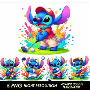 5 PNG Stitch Golf Design Stitch Golf Png Stitch Clipart Stitch Png ...