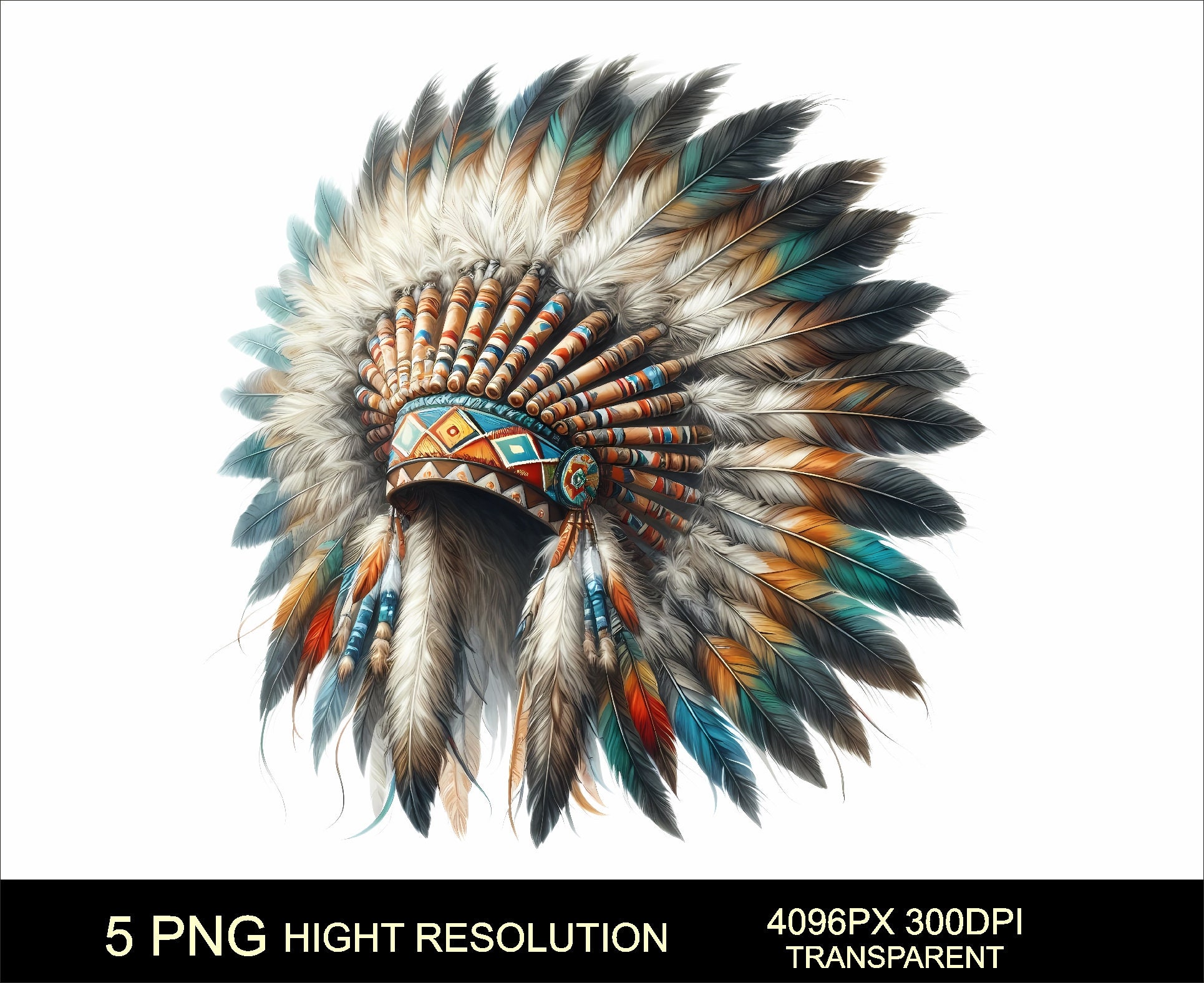Native Indian Head Dress 5 Png Clipart Printable Clipart High Quality ...