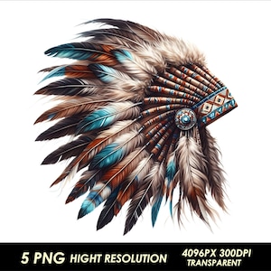Native Indian Head Dress 5 Png Clipart High Quality Transparent Native ...