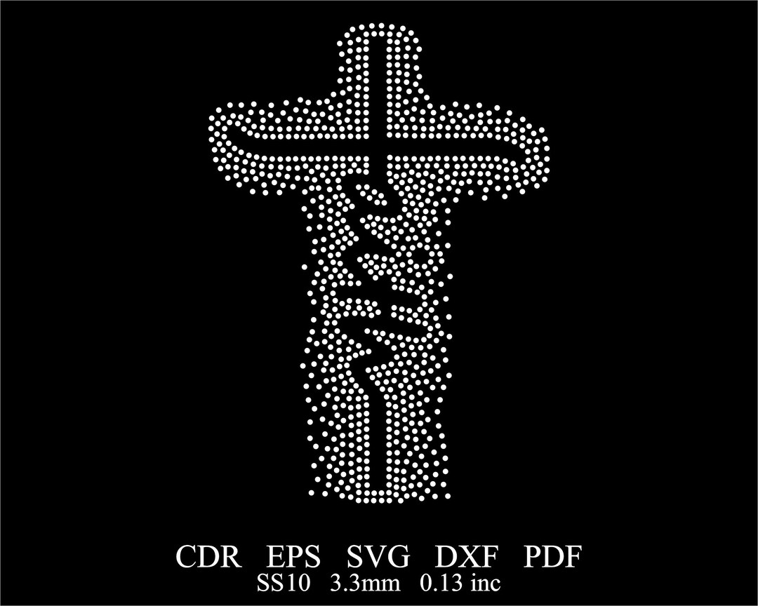 Rhinestone Faith Template SVG Rhinestone Faith Design Svg Dxf Png Faith ...