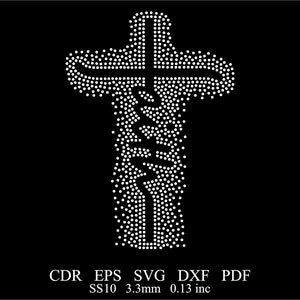 Rhinestone Faith Template SVG Rhinestone Faith Design Svg Dxf Png Faith Rhinestone Tamplate ...