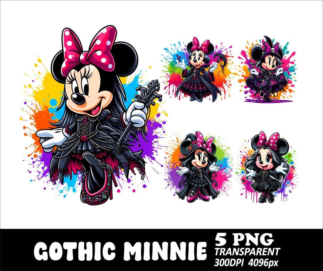 5 PNG Gothic Minnie Design Dark Minnie Png Transparent Png Dark Mouse ...