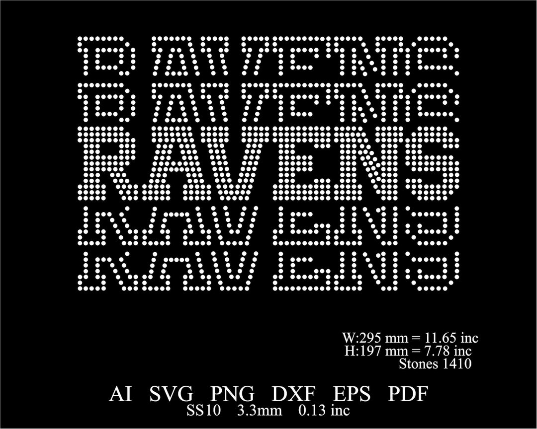 Rhinestone Ravens Template SS10 Rhinestone Ravens Design Svg Rhinestone ...