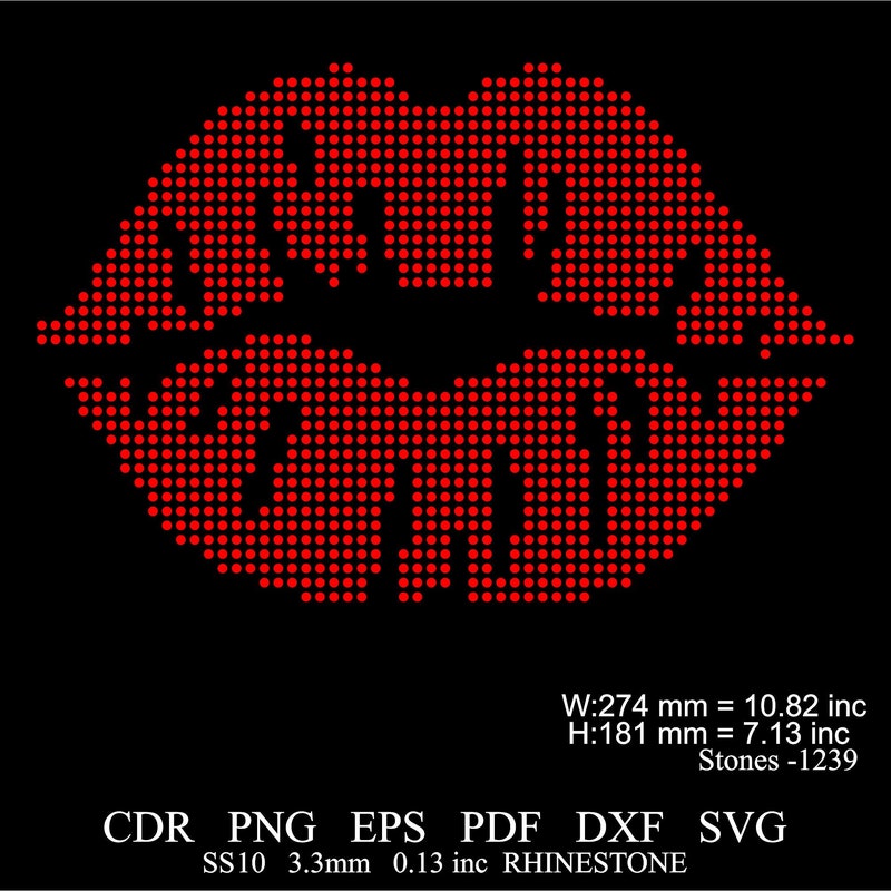 Rhinestone Lips - Etsy