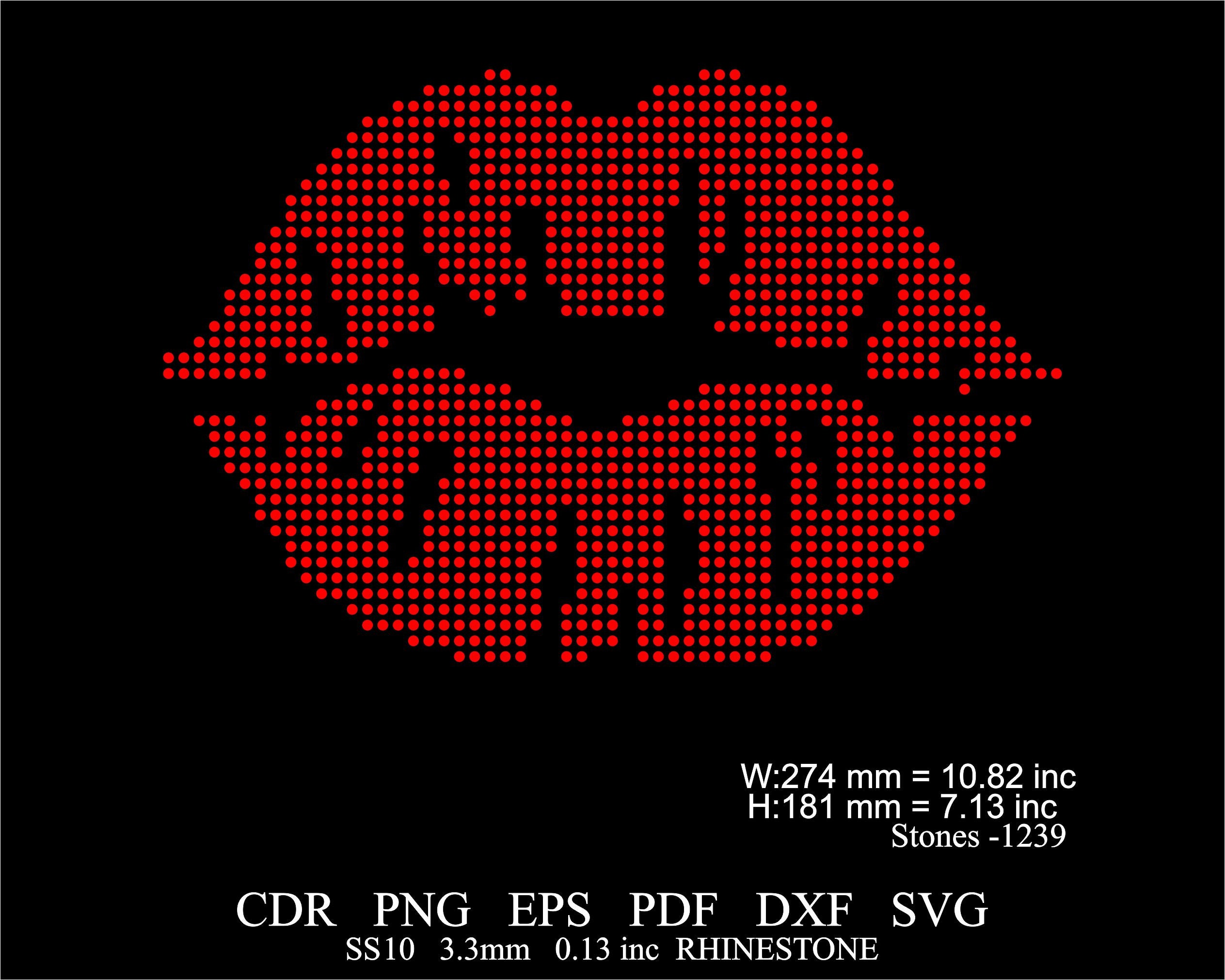 Rhinestone Lip Template Rhinestone SS10 Lip Template Rhinestone Lip ...