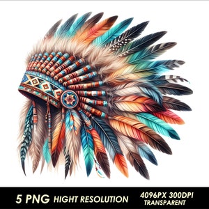 Native Indian Head Dress 5 Png Clipart High Quality Transparent Png Native American Headdress ...