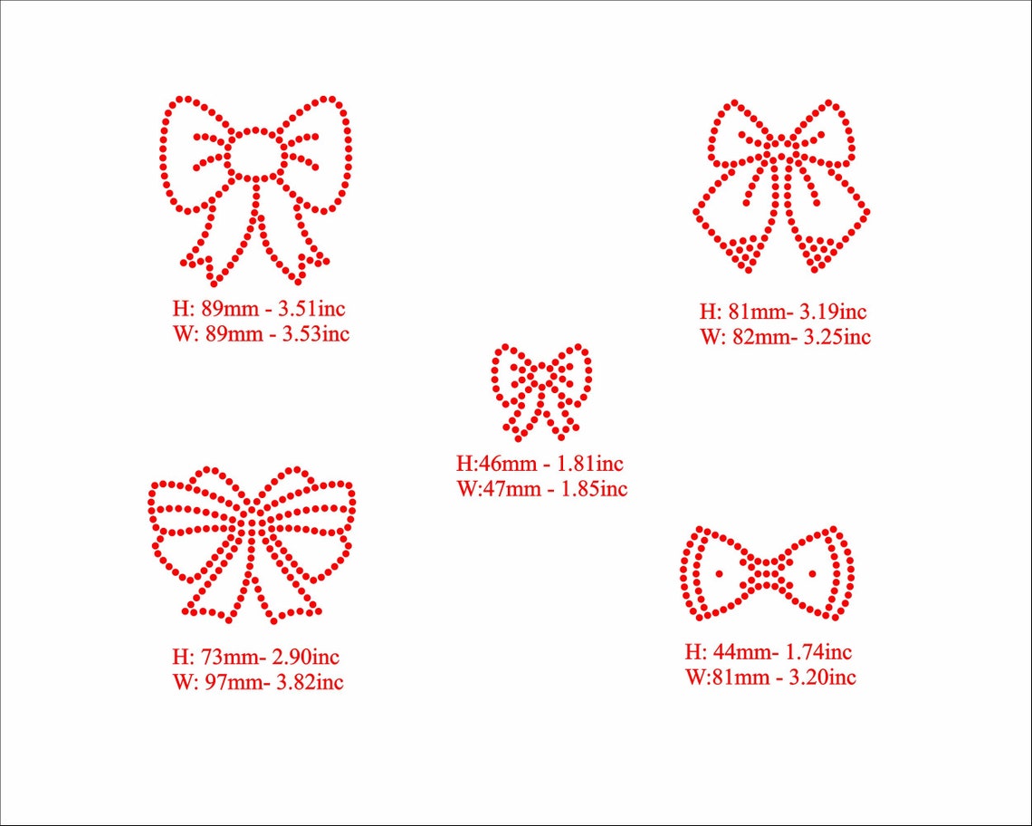 Rhinestone Ribbon Template Rhinestone Cheer Bow Template SS10 Gradient ...