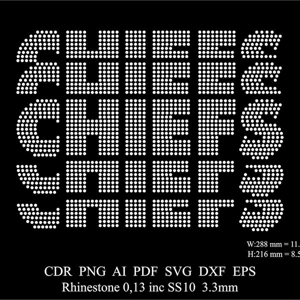 Chiefs Rhinestones - Etsy