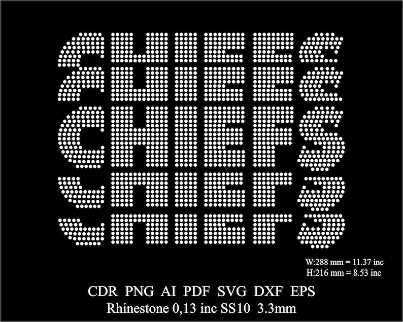 Rhinestone Chiefs Template SS10 Chiefs Rhinestone Design Svg Rhinestone ...