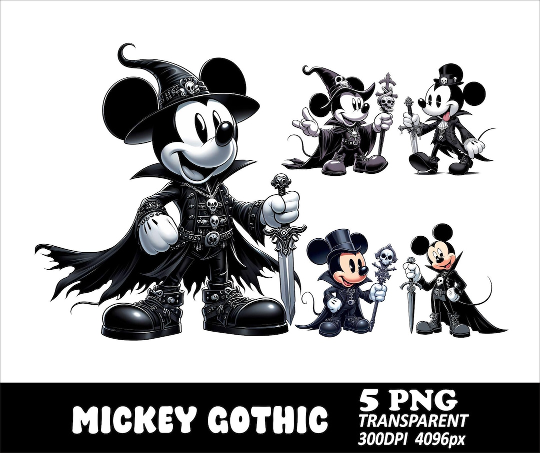 Gothic Mickey 5 PNG Design Transparent Png Dark Mickey Png Design High ...