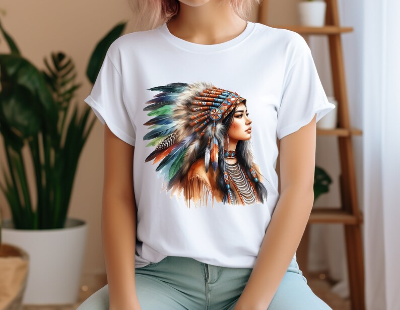 Amerikan Indian Woman 5 Png Clipart High Resolution Sublimation PNG ...