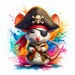 5 Png Pirate Mouse High Quality Sublimation Printing Digital Download T ...