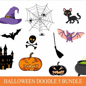 Halloween Doodle Font PNG Halloween Alphabet Png Halloween Doodle ...