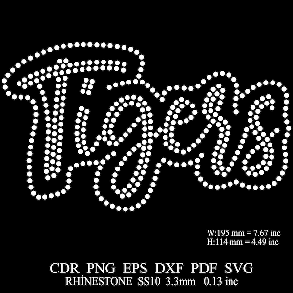 Rhinestone Tiger - Etsy