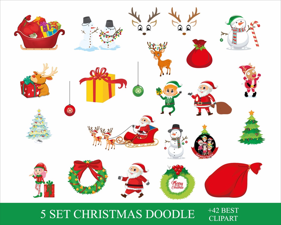 Christmas Doodle Font Alphabet Merry Christmas Doodle PNG Font ...