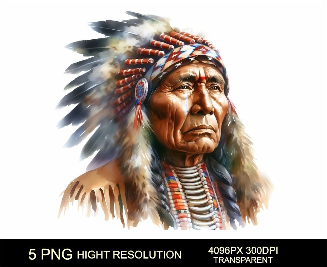 Amerikan Indian Man 5 Png Clipart High Resolution Sublimation PNG ...