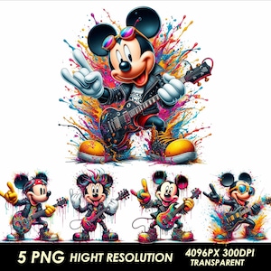 5 PNG Rocker Mickey PNG Bundle Transparent Png Rocker Mickey Clipart ...