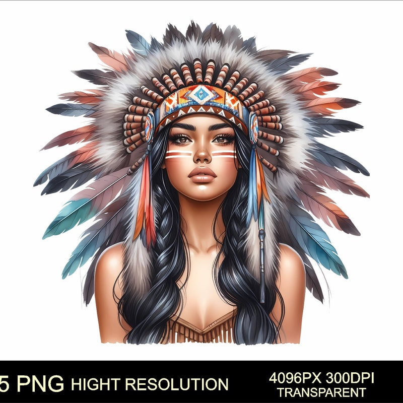 Native Women Clipart - Etsy