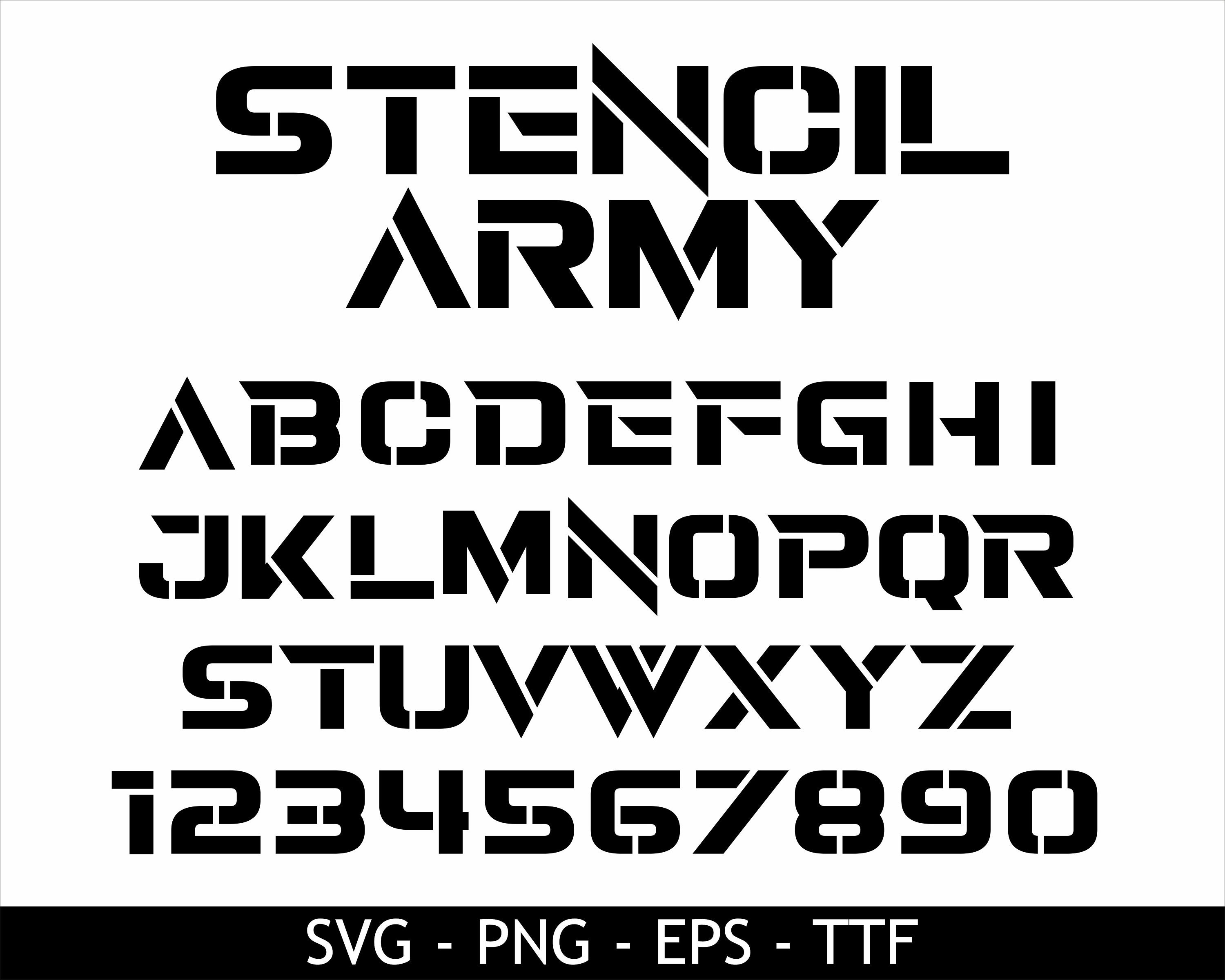 Stencil Font Svg Army Font Stencil Font Stencil Letters Svg Png Navy ...