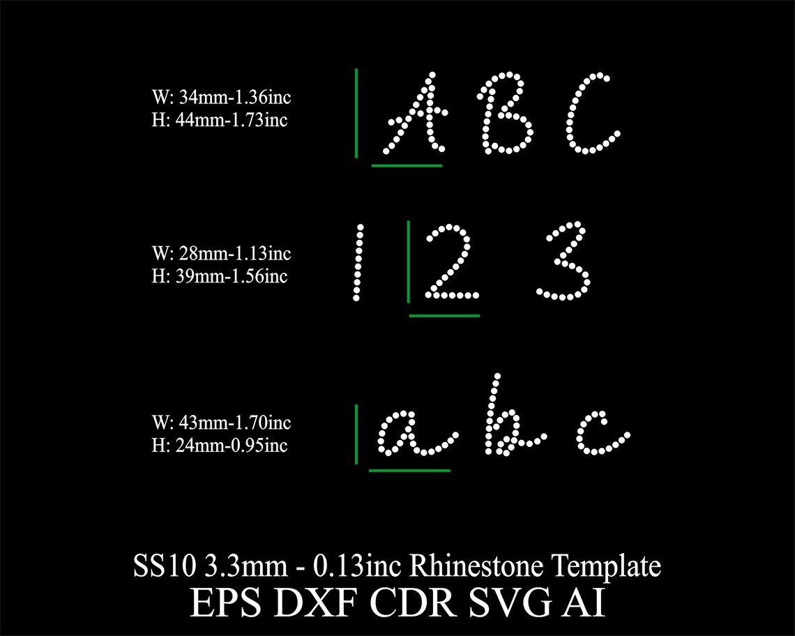 Rhinestone Font Template Rhinestone Alphabet Design Rhinestone Font ...
