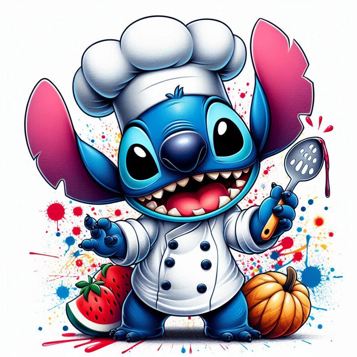 5 PNG Chef Stitch Design Transparent Stitch Bundle Clipart Chef Stitch ...
