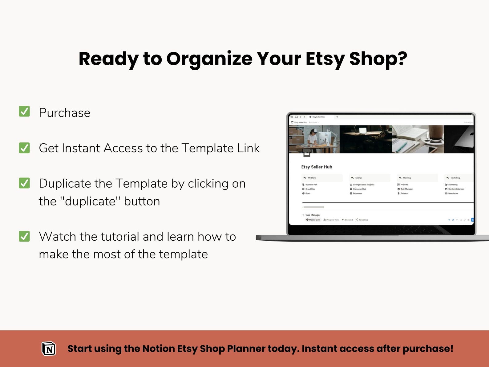 Notion Template for Etsy Shop, Digital Planner for Small Business ...
