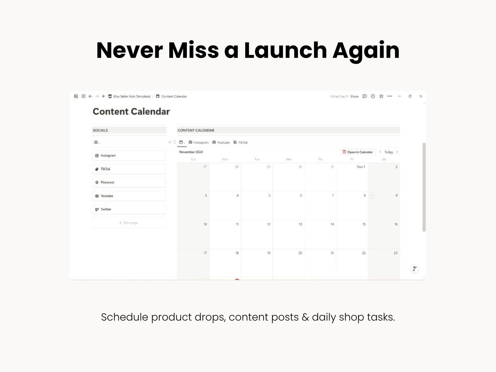 Notion Template for Etsy Shop, Digital Planner for Small Business ...