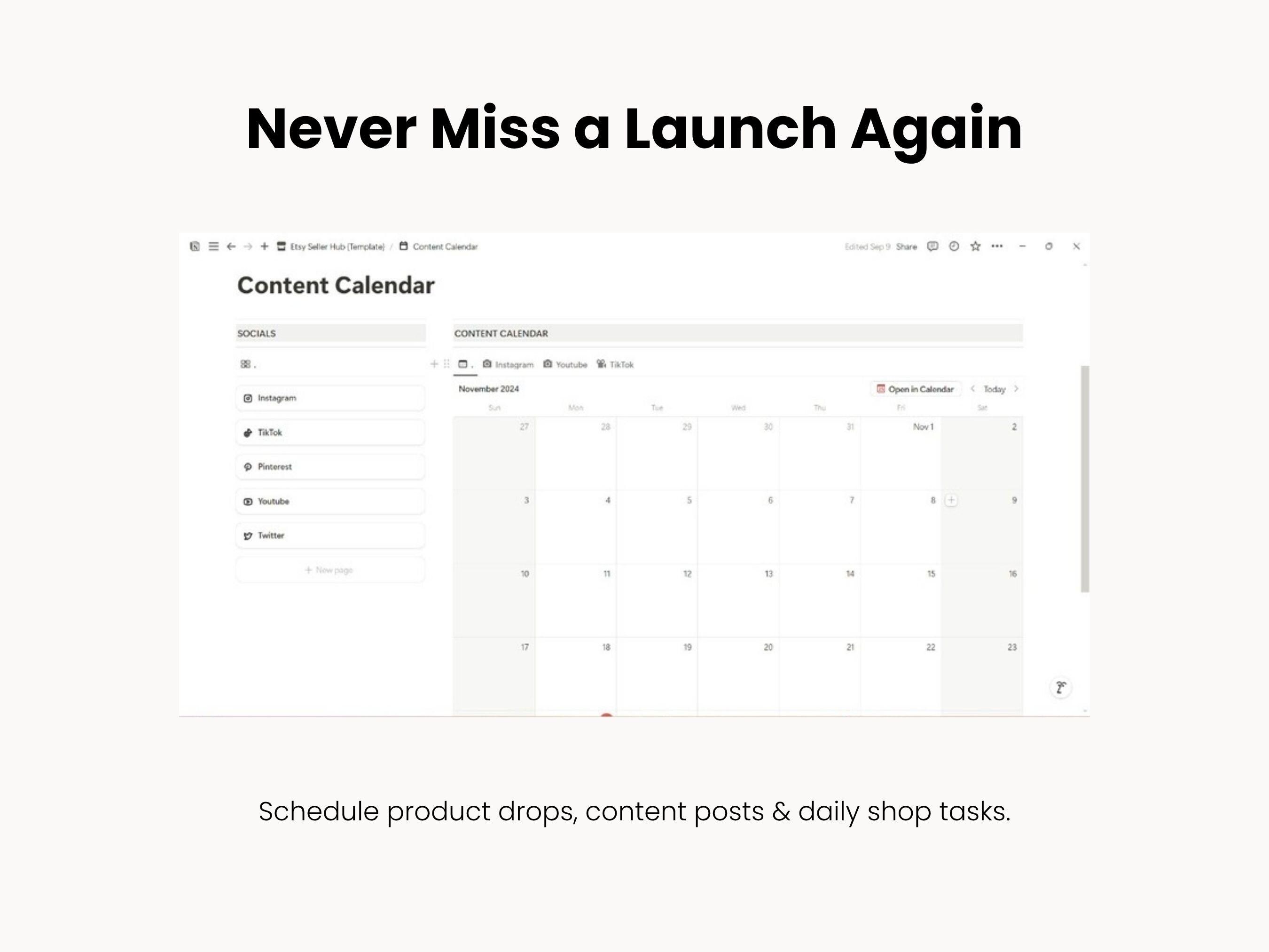 Notion Template for Etsy Shop, Digital Planner for Small Business ...