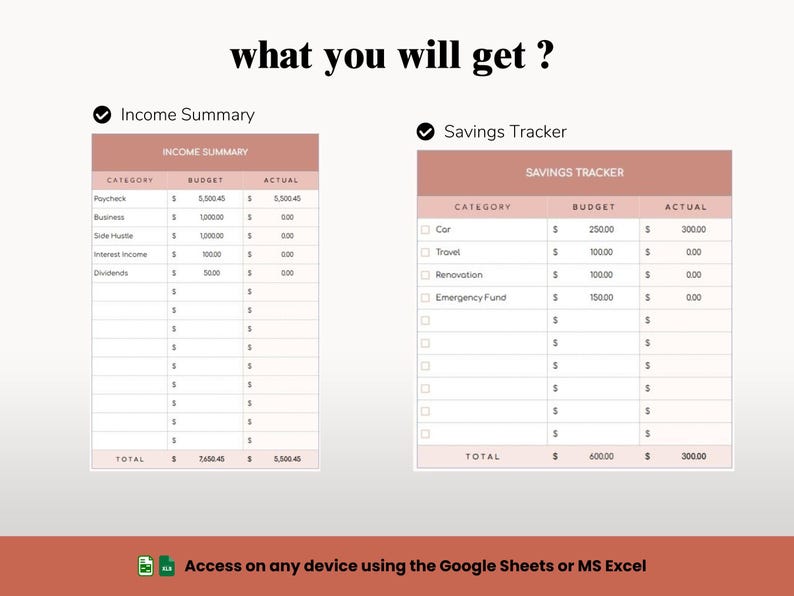 Simple Monthly Budget Template | Income and Expense Tracker | Google ...