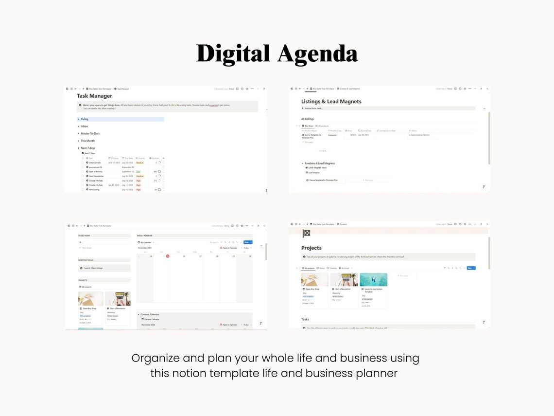 Notion Template Etsy Shop Planner, Notion Business Planner, Etsy Seller ...