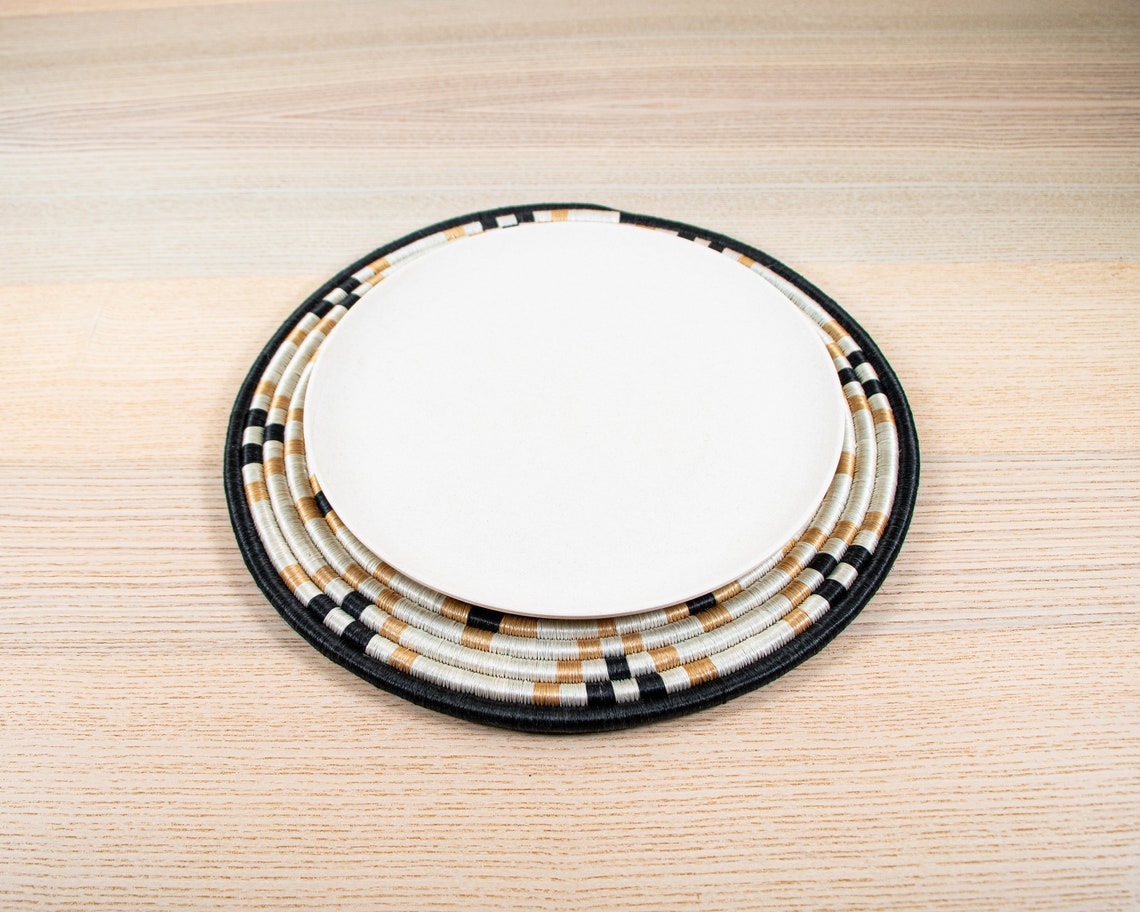 Traditional African Handwoven Wall Plate Placemat Trivet Made in Rwanda ...