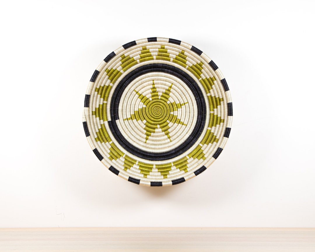 12" | Traditional African Handwoven Basket | Made in Rwanda | 100% ...