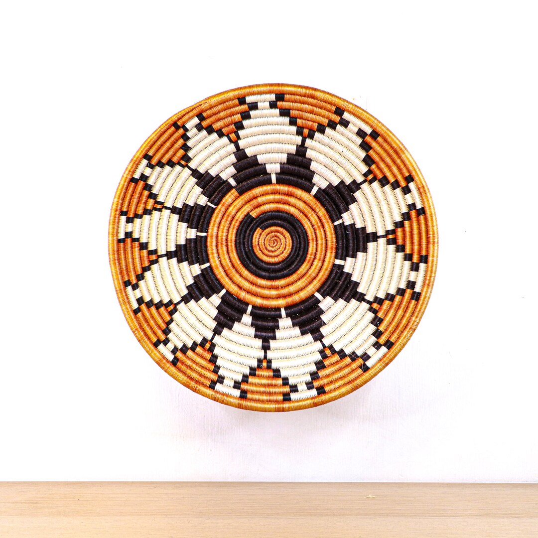 12 Traditional African Hand Woven Basket Rwanda 100% Natural ...