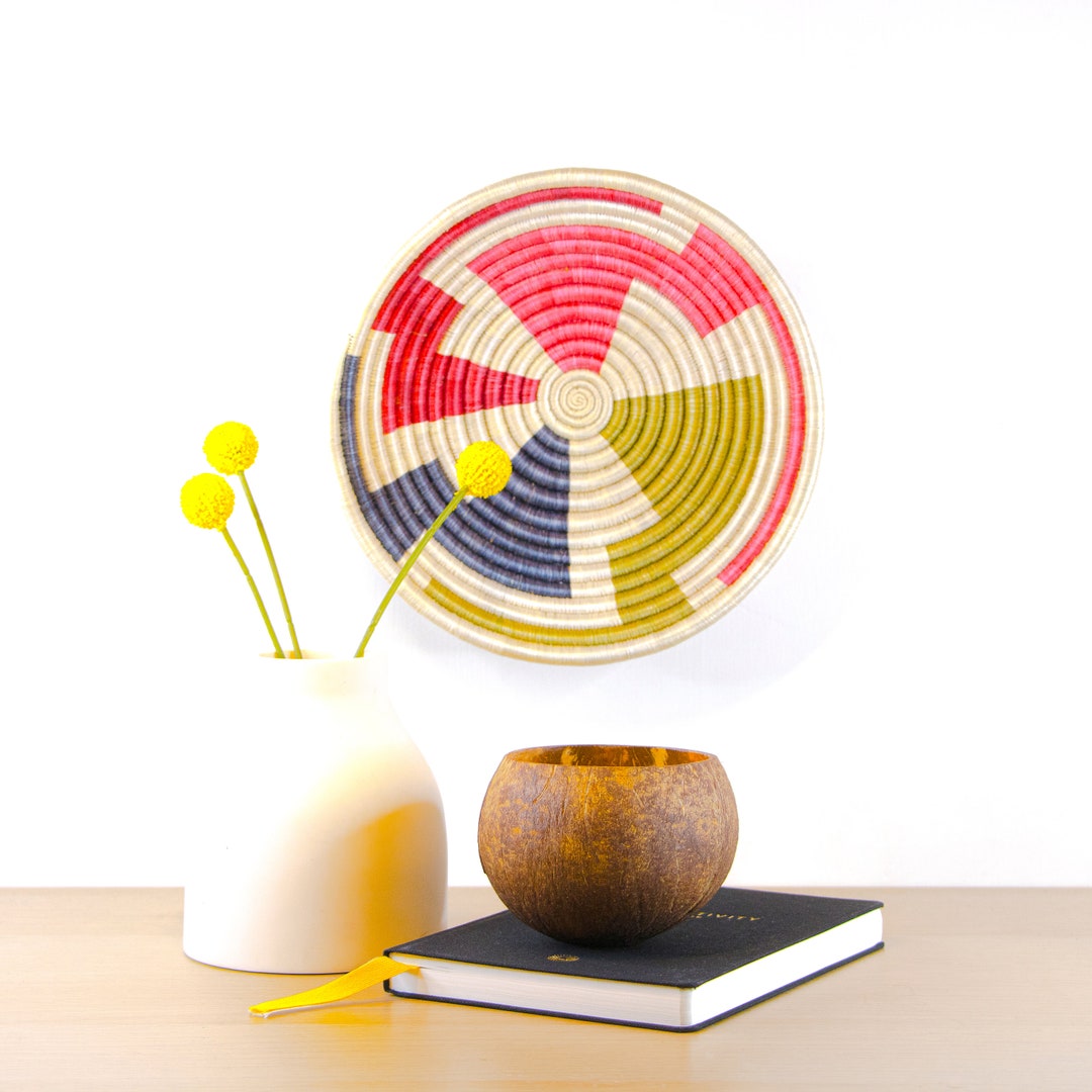 10 Traditional African Handwoven Basket Rwanda 100% Natural Sustainable ...