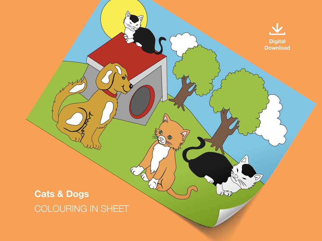 Colouring in Printables - Furry Friends - Etsy
