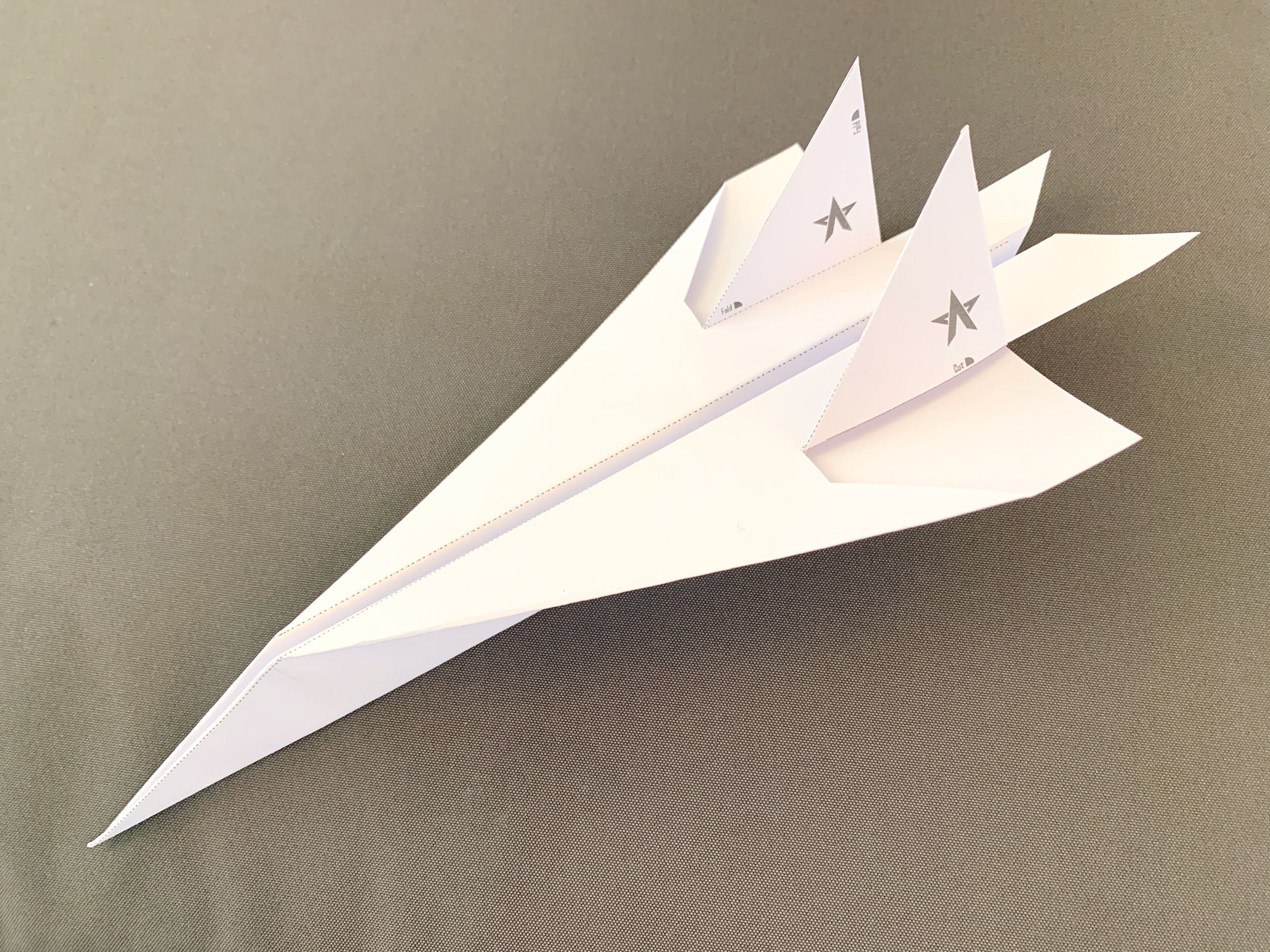 Printable Paper Airplane Star Skidders Space A Flying Toy - Etsy
