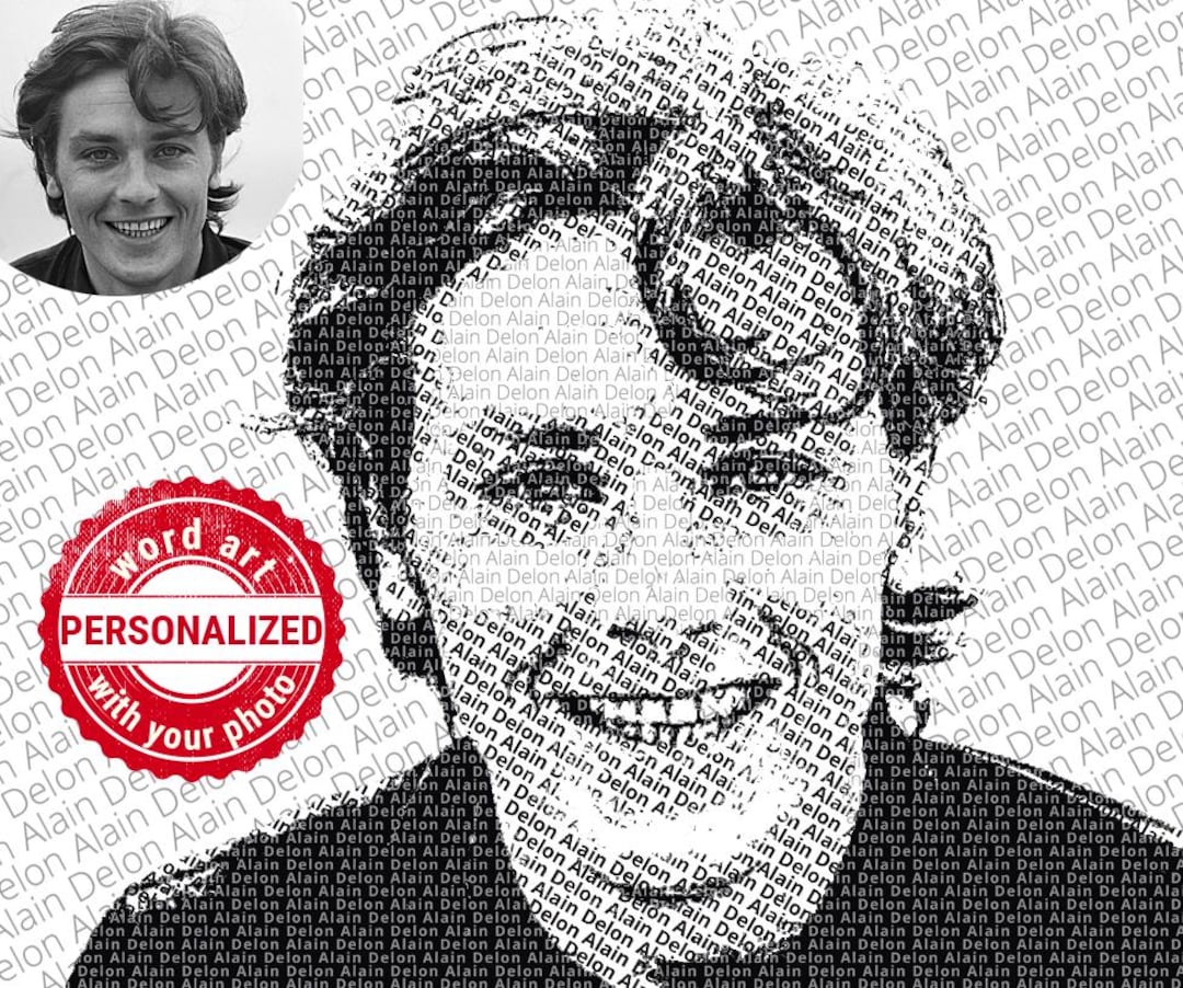Personalized Portrait, Custom Word Art Portrait From Your Photo ...