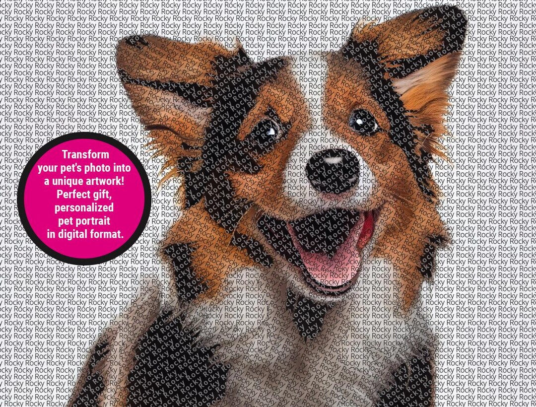 Personalized Pet, Pet Portrait, Word Art, Custom Artwork, Personalized ...