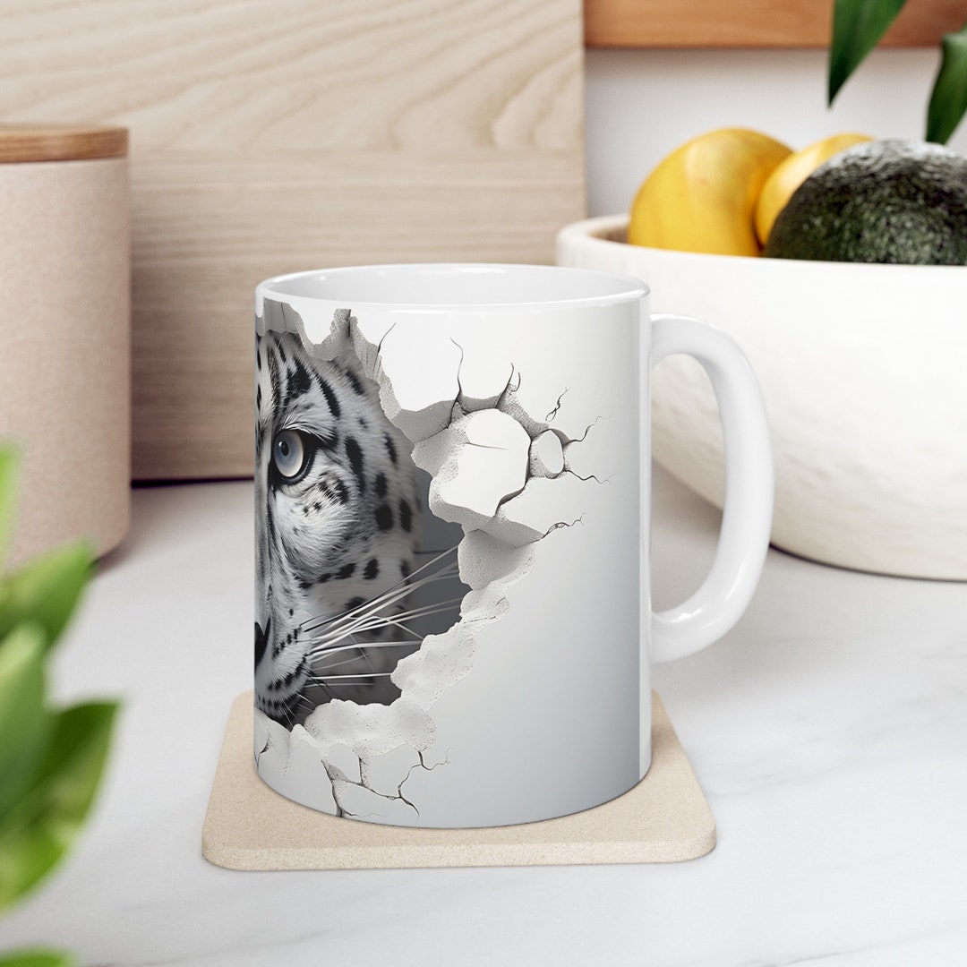 Animal Mugs, Cute Animals, Animal Designs, Gift Mug, Zoo, Snow Leopard ...