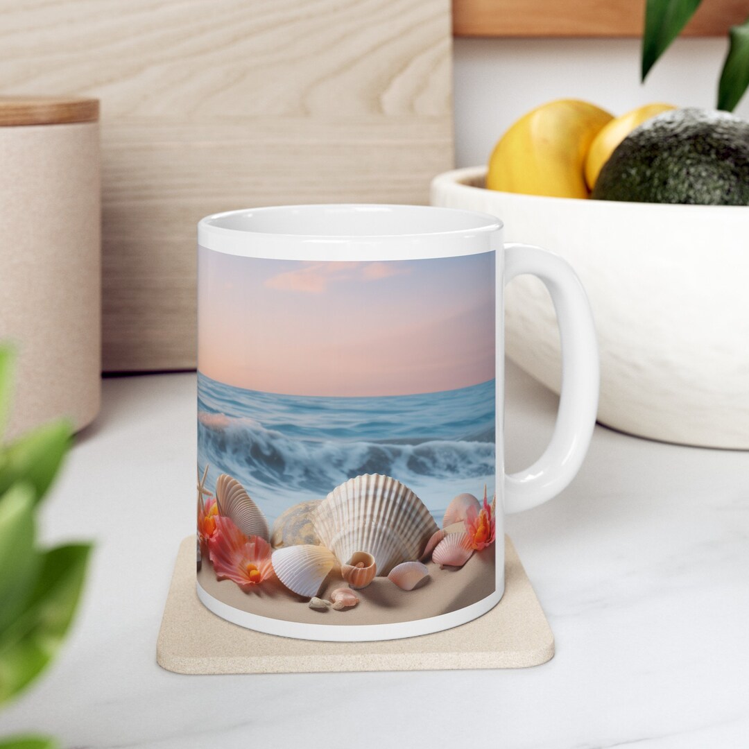 Under Sea Mugs, Ocean, Fish, Beach, Gift Mug, Turtles, Shells ...