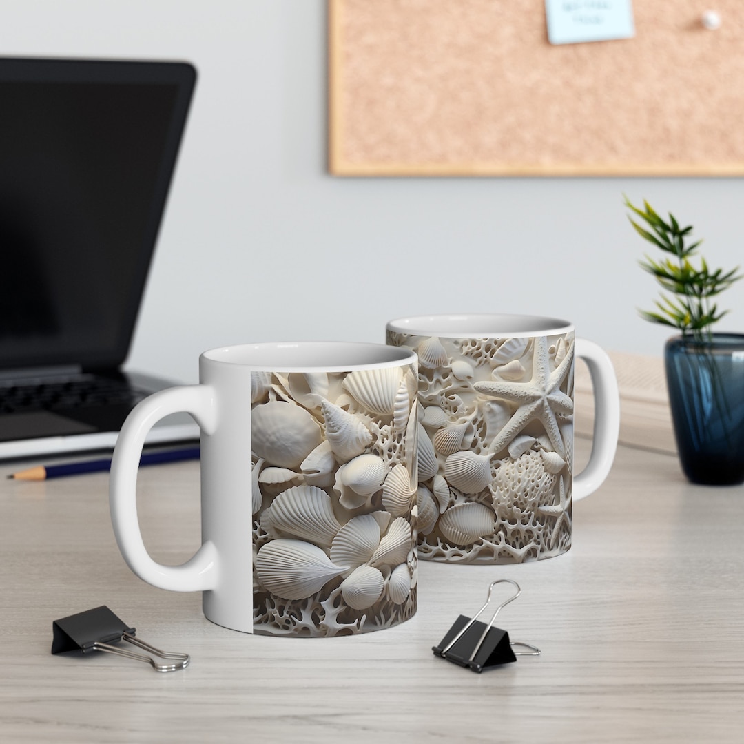 Under Sea Mugs, Ocean, Fish, Beach, Gift Mug, Shells - Etsy