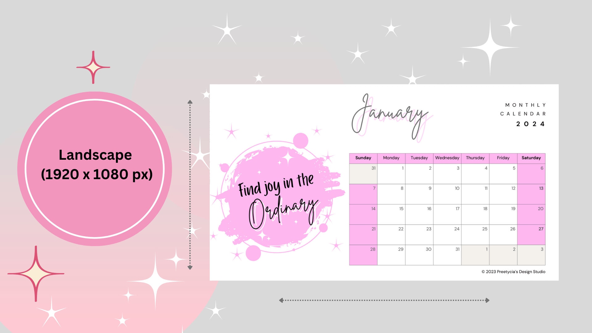 Printable Calendar 2024 Quotes Calendar - Etsy