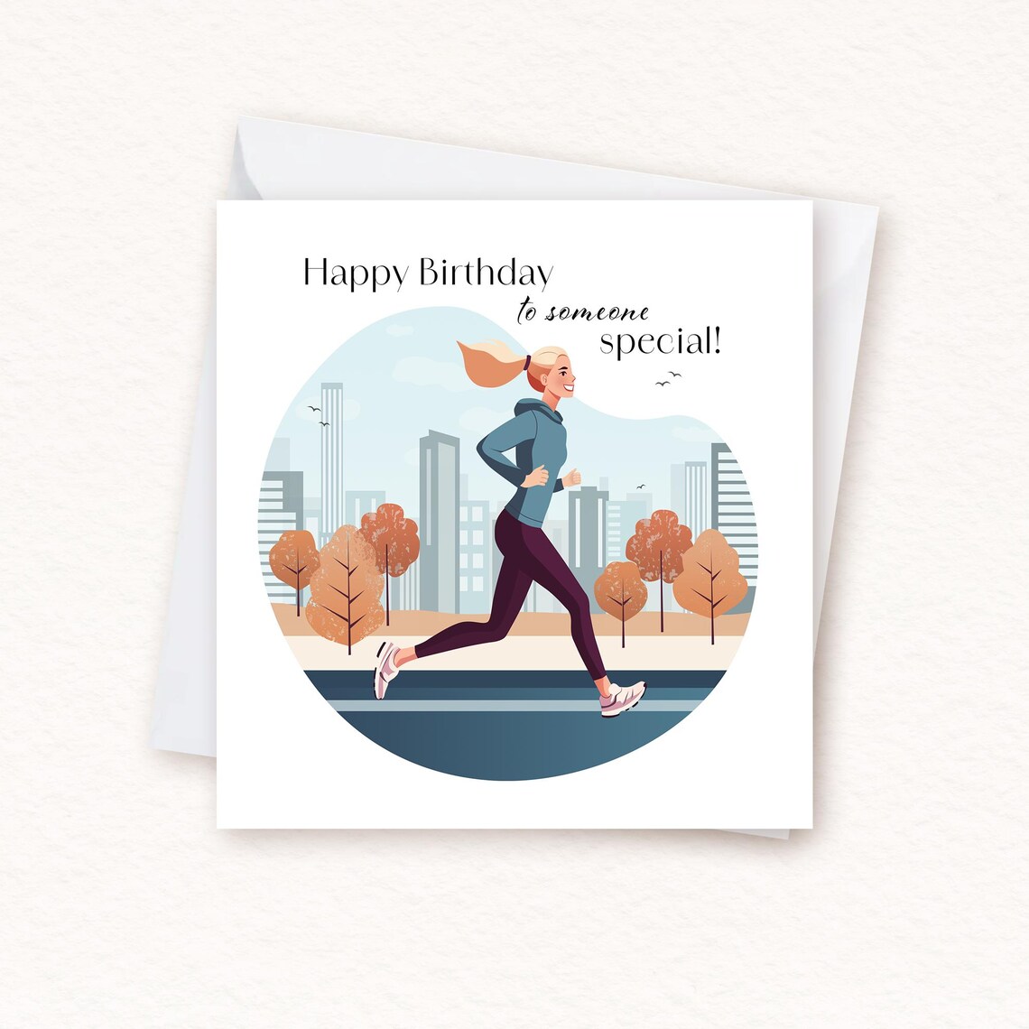 Runner Birthday Card - Etsy