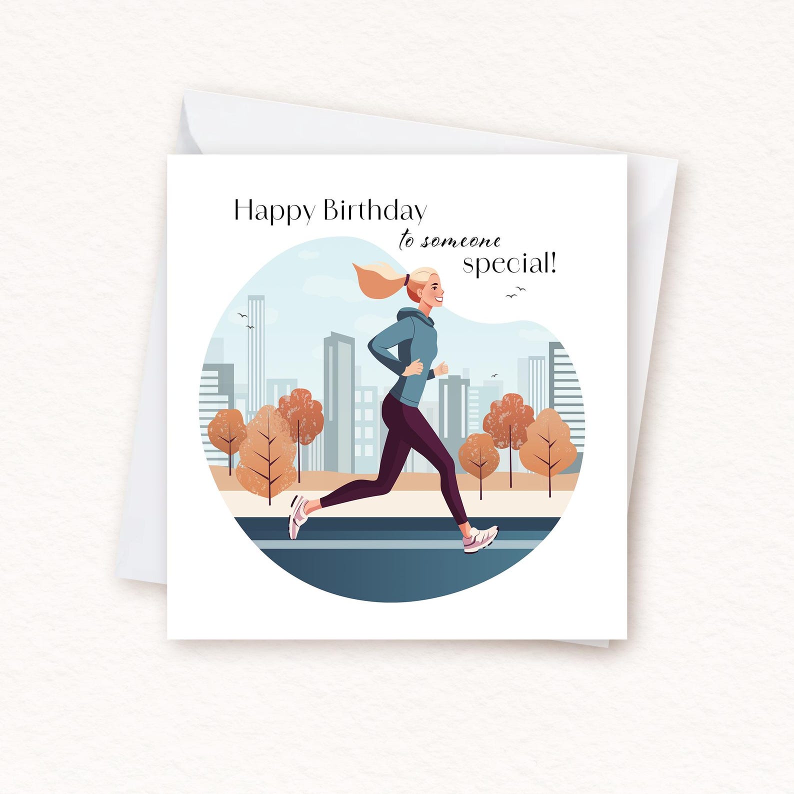 Runner Birthday Card - Etsy