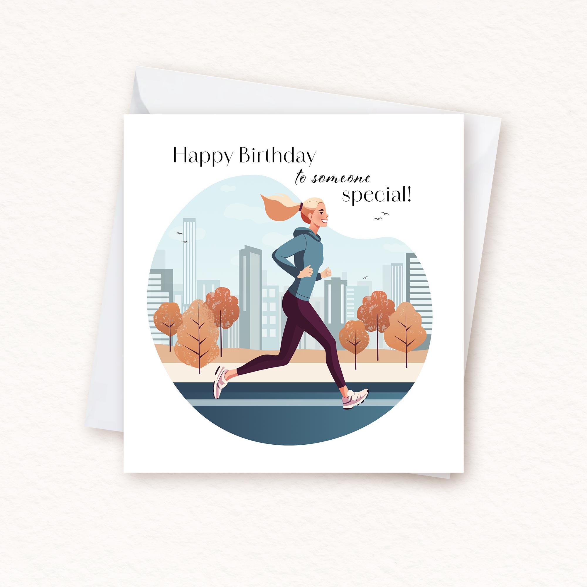 Runner Birthday Card - Etsy