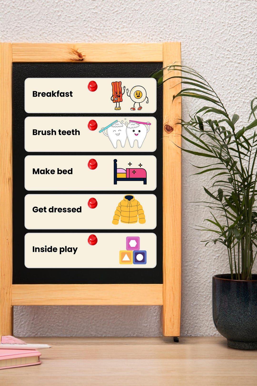 Visual Schedule Cards for Kids: Daily Routine, Editable PDF & Canva - Etsy