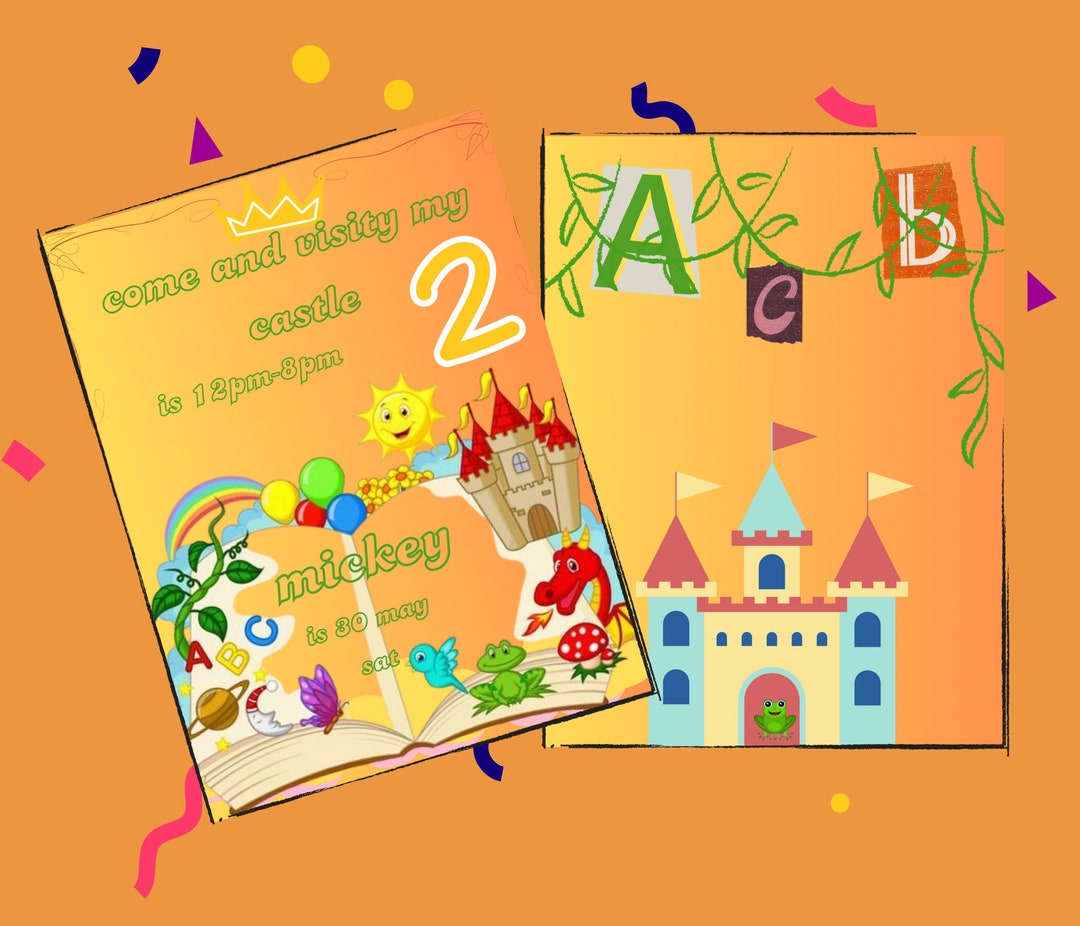 Book Birthday Invitation/book Birthday Invitation - Etsy